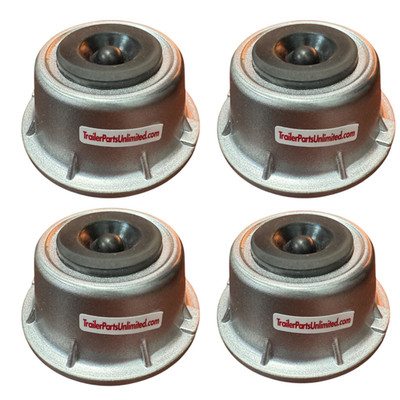 4 pack new style forged aluminum Trailer Axle Dust and Grease Cap 2.44 ...
