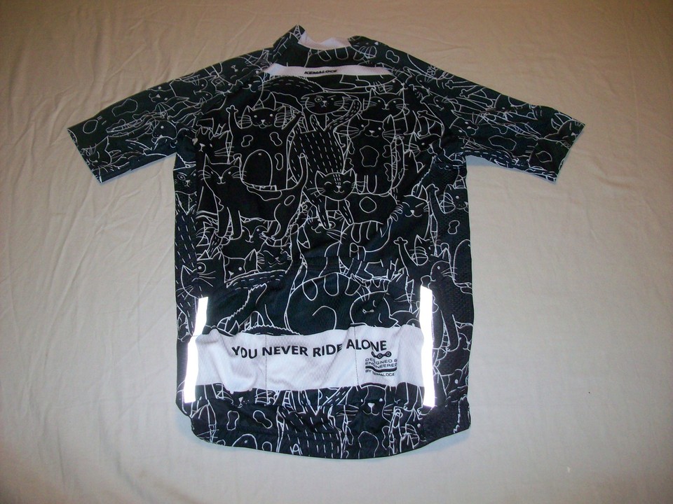 KEMALOCE CATS BICYCLE CYCLING JERSEY MENS MEDIUM MOUNTAIN/ROAD BIKE ...