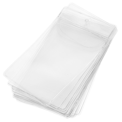 12 Pcs Tag Set Plastic Pouches for Cards Label Pockets Protective ...