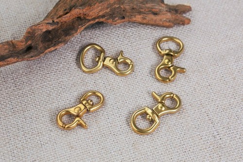 Heavy duty gold solid brass swivel snap hook , 8mm 10mm 15mm small trigger snap | eBay
