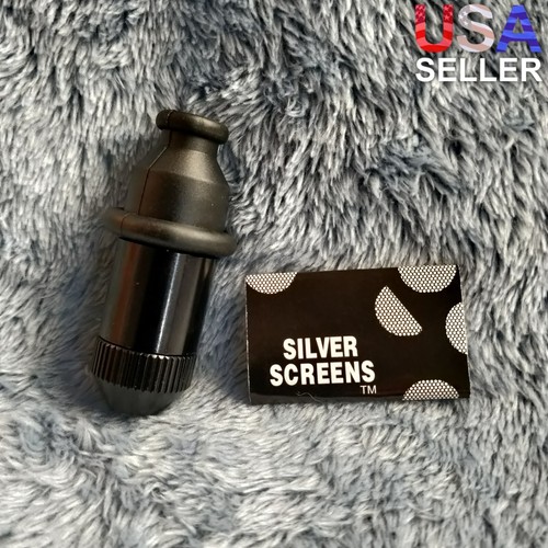 Small Flared Black Bullet Smoking Pipe Tobacco Herb Portable Metal ...