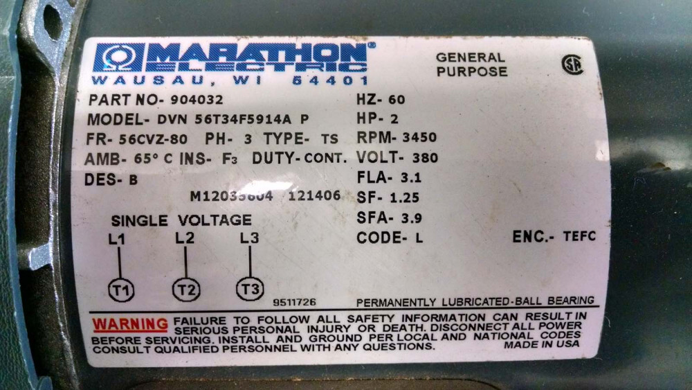 BELL-GOSSETT 1535C 1.25X1.5 CLOSE COUPLED PUMP,DUCTILE IRON,2HP 380V | eBay