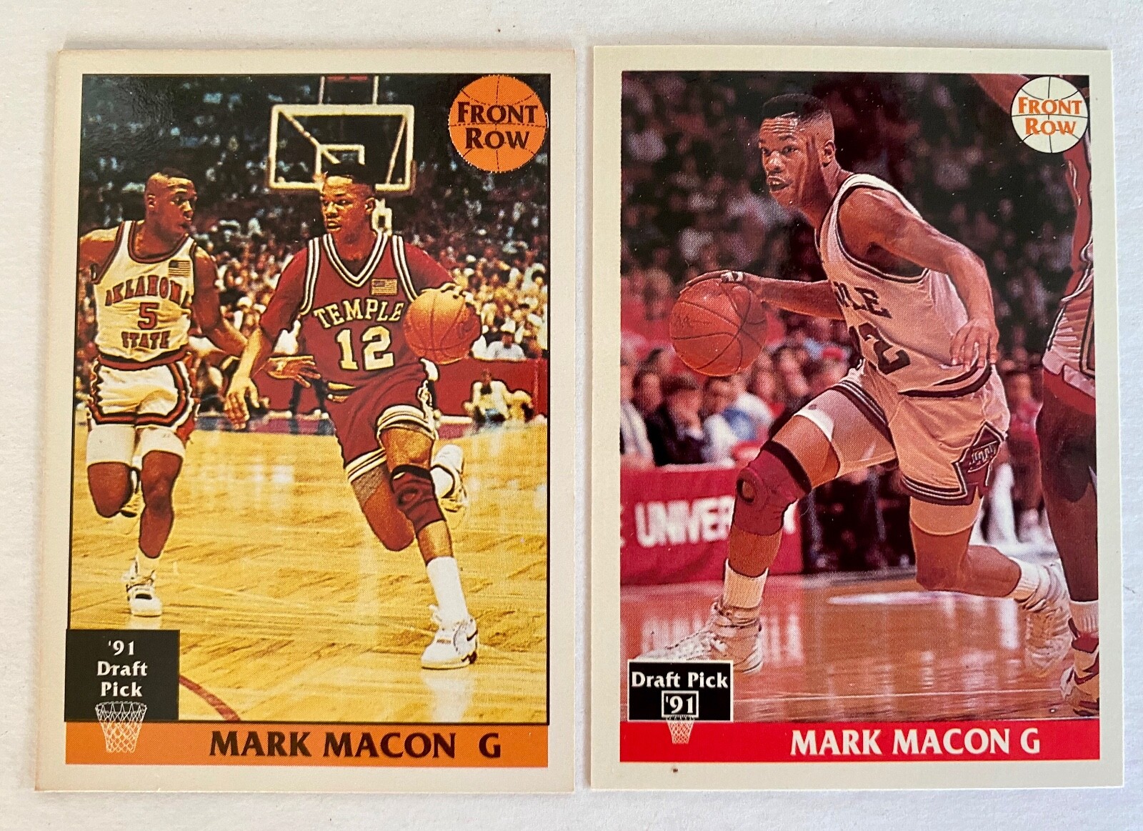 1991/92 Front Row PROMO Mark Macon #6 PLUS Italian card #43 Mark Macon ...