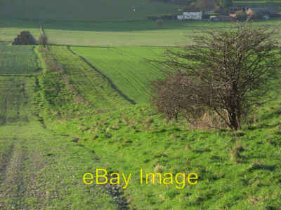 Photo 6x4 Childrey Field Beside the public footpath looking ahead to ...