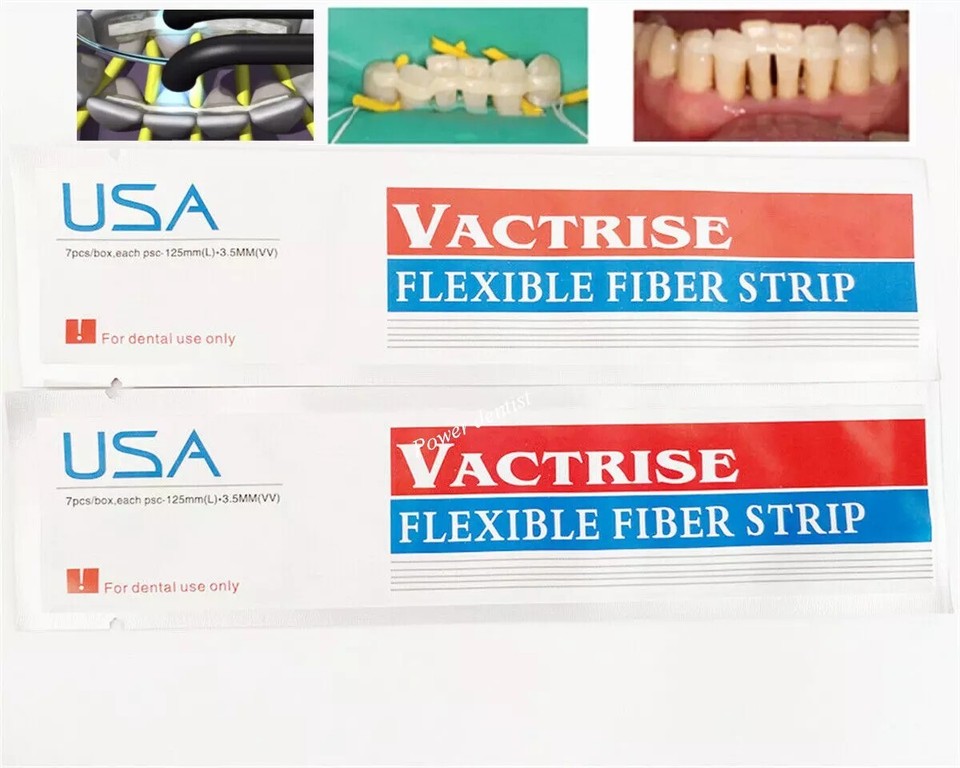 7pcs Dental Glass Fiber Strip 3.5 Light Cure Bonding Vactrise Splint ...
