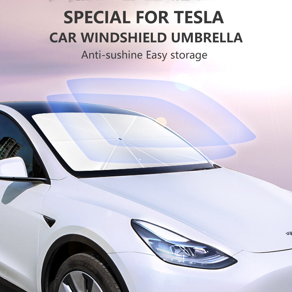 Tesla Sunshade Umbrella Windshield Front Window Visor Cover 140x75cm ...