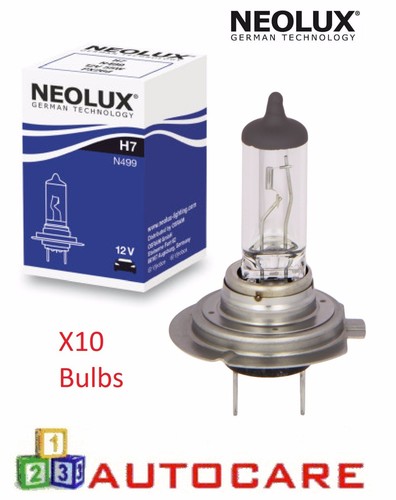 Neolux H7 Headlight Bulbs X10 12v 55W 477 499 N499 8438481670719 | eBay