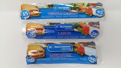 Medium, Large, Extra Large Food Sandwich Freezer Bags Perforated On ...