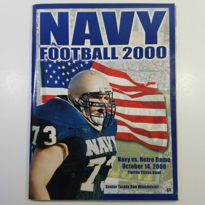 Vtg Navy Football Program Oct 14 2000 Notre Dame Citrus Bowl Ron ...
