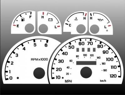 1998-2003 Ford Ranger Explorer Dash Cluster White Gauges 98-03 ...