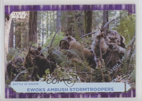 2021 Topps Star Wars Battle Plans Purple 22/25 Ewok s Ambush ...