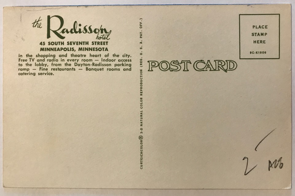 The Radisson Hotel, Minneapolis, Minnesota MN Postcard - Flame Room ...