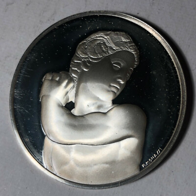 David-Apollo, The Genius of Michelangelo 1.26oz Sterling Silver Medal ...