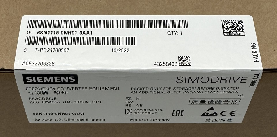 New Siemens 6SN1118-0NH11-0AA1 6SN1 118-0NH11-0AA1 SIMODRIVE 611 ...