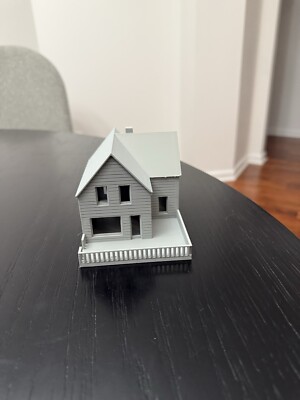 HO Scale house - 1:87 Gauge Home - Fence In Front - No Assembly ...
