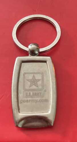 US Army Keychain GO ARMY Silvertone Metal Keyring Preowned | eBay