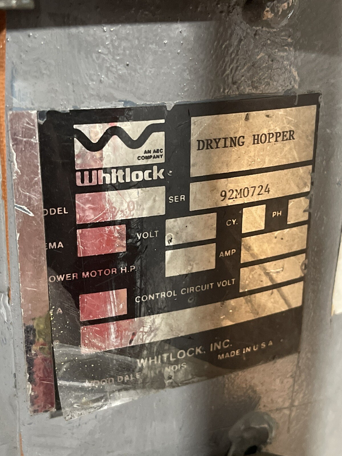 AEC Whitlock Portable Dryer Hopper Loader | eBay