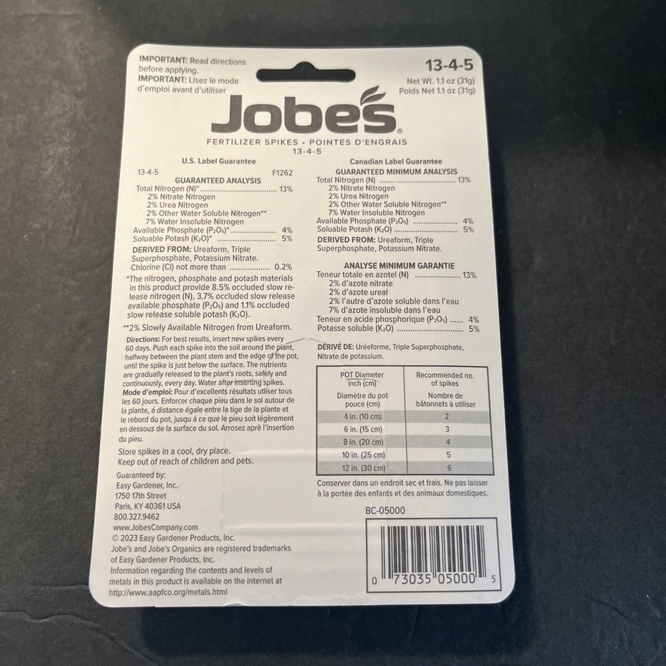 Jobe’S Fertilizer Spikes Houseplants Plant Food Bulk Case 12 Packs (360 ...