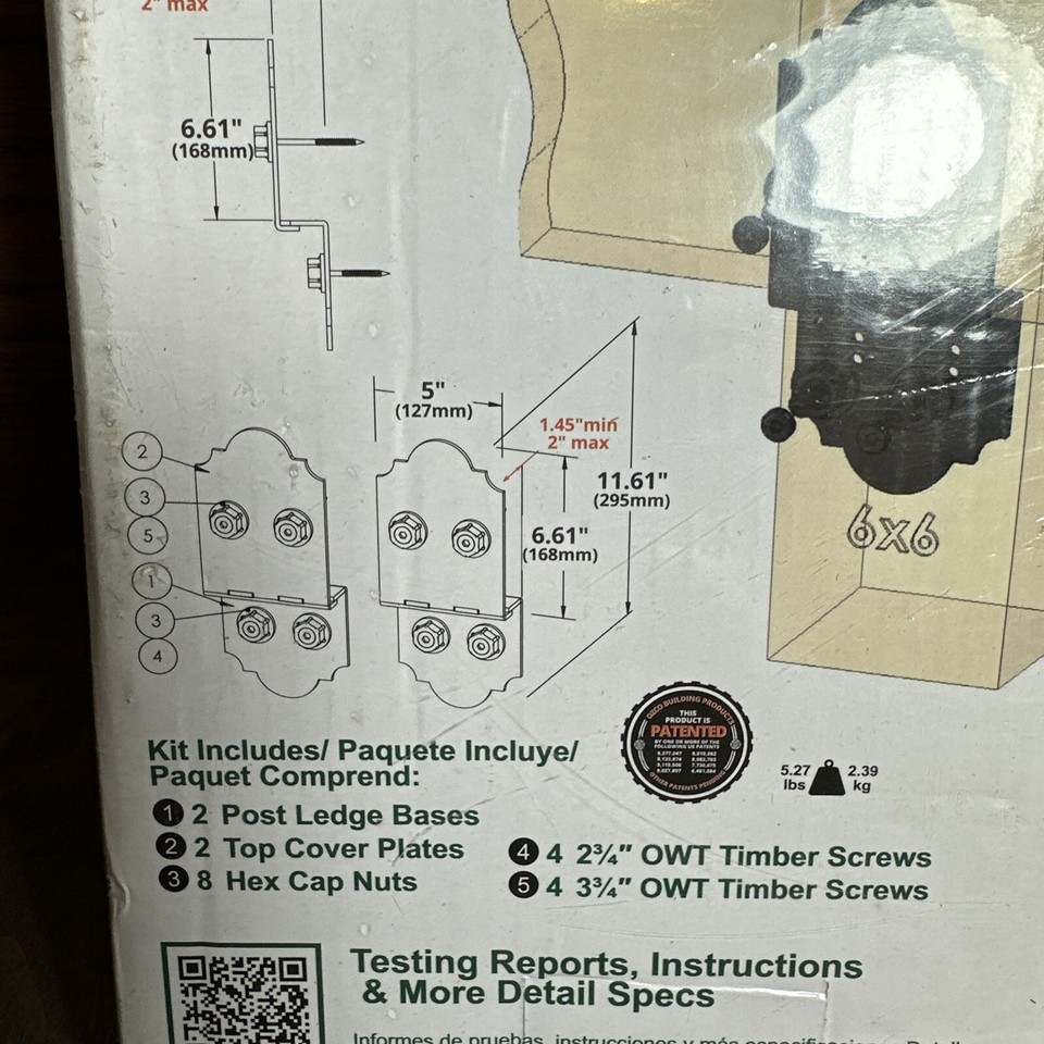 OZCO 54210 Laredo Sunset Owt-Lite 8-inch Post to Beam Steel Kit | eBay