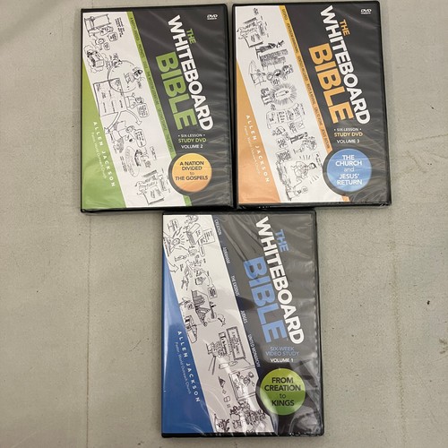 Sealed Lot of 3 Vols 1-3 The Whiteboard Bible 6 Lesson Study DVDs Allen ...