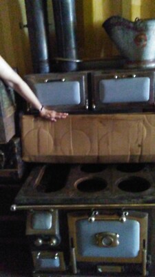 Majestic Wood Burning Antique Cook Stove 6 burners 2 warming ovens ...