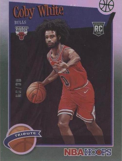 2019-20 Panini NBA Hoops - Hoops Tribute Coby White #295 Green /99 (RC ...