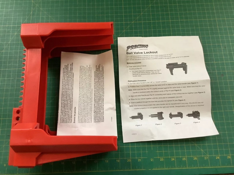 SEALED - Brady® 45345 4-Legged Prinzing Ball Valve Lockout LARGE BS08a ...