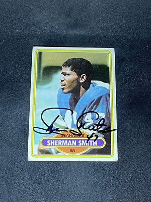 Sherman Smith 1980 Topps #87 Seattle Seahawks Auto Autographed Signed ...