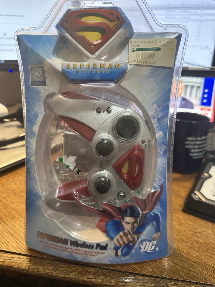 Naki PlayStation 1 & 2 Wireless Superman Controller (PS1/PS2) Brand New ...