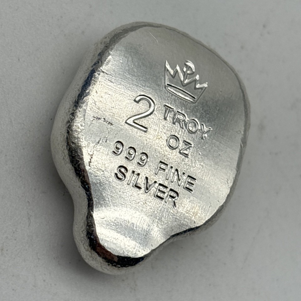 Silver Alien 3D Art Bar Monarch Precious Metals 2oz Hand Poured .999 ...