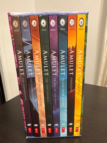 Amulet Books 1-8 by Kazu Kibuishi Complete Set Series Graphic Novels ...