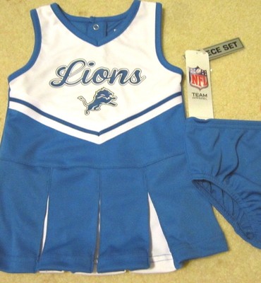 NFL 2025 Licensed DETROIT LIONS 2 PIECE Cheerleader Uniform 12M 18M 2T ...