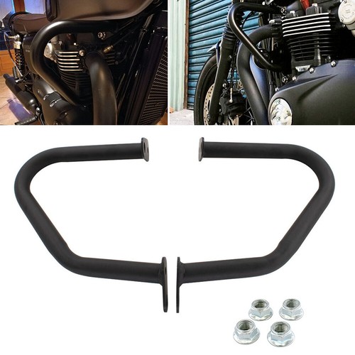 Black Engine Guard Crash Bar For Triumph Bonneville T100 T120 2016-2019 ...