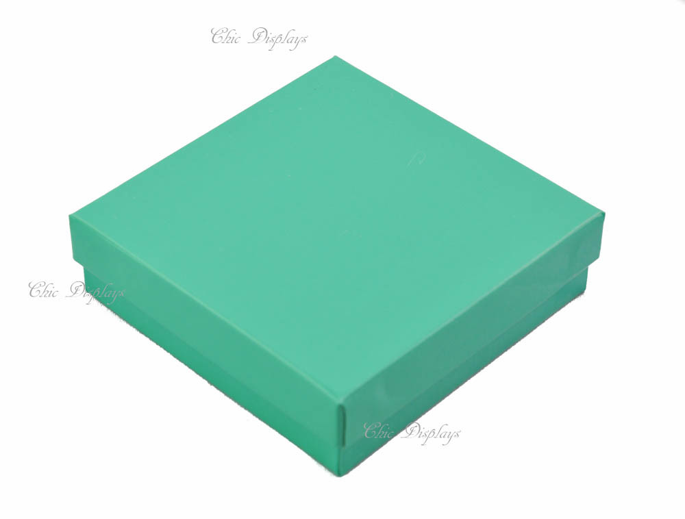 12pc Teal Gift Boxes Teal Cotton Filled Jewelry Boxes Green Bracelet ...