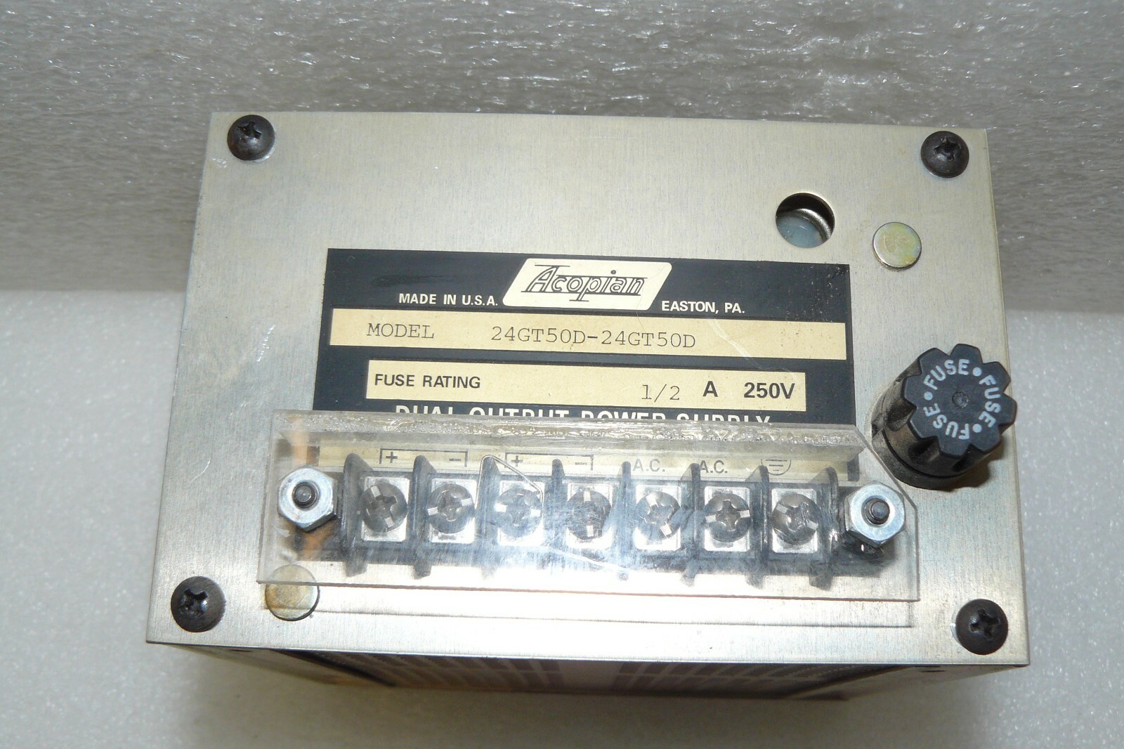 ACOPIAN 24GT50D DUAL OUTPUT POWER SUPPLY | eBay