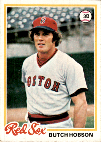 1978 Topps Baseball #155 Butch Hobson Boston Red Sox Vintage Original ...