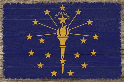 Indiana State Flag Wood Sign Rustic Wall Décor Gift 12x18 B3 ...