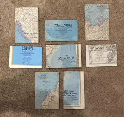 Vintage National Geographic 1960s 70s World Country Maps Viet Nam - Lot ...