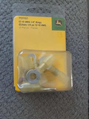 10 pack John Deere TY27157 TUBE Electrical connection 12-10 AWG 1/4 ...
