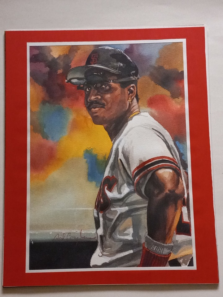 BARRY BONDS LITHOGRAPH BY ARTIST SID BINGHAM 1993 COAQ NEW | eBay