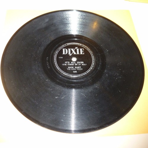 RARE COUNTRY 78 RPM RECORD - DICK HART - DIXIE 104 | eBay