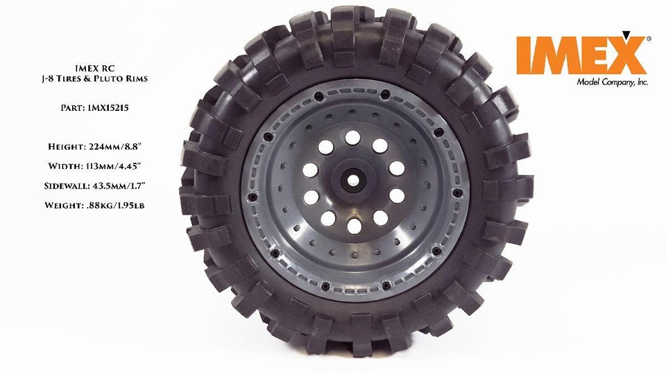 IMEX RC J-8 Tires with Pluto Beadlock Rims (1 pair) | eBay