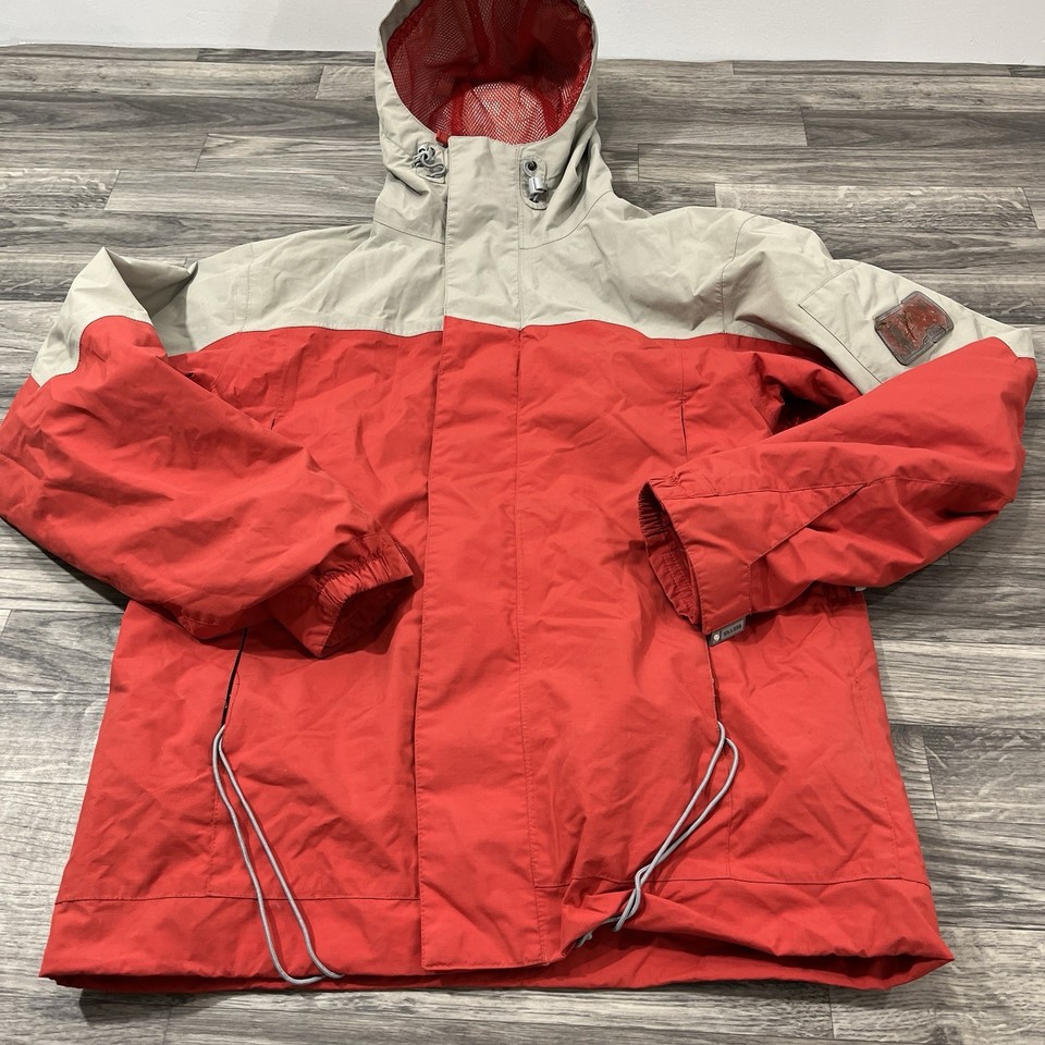 Burton Ronin Jacket Mens Red Snowboard Dry Ride Hooded, Size Small ...