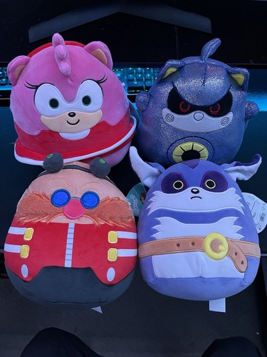 Sonic Squishmallow Set Of 4. Metal Sonic, Amy, Dr Eggman And Big. 8 ...