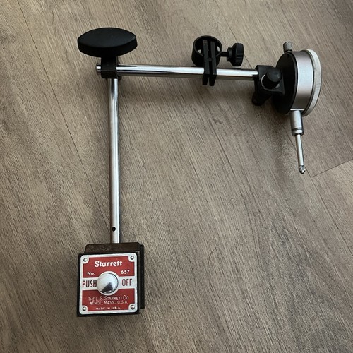 Starrett No. 657 magnetic On / Off base with Enco dial indicator . | eBay