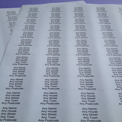 260 PERSONALISED SELF ADHESIVE PRE PRINTED MINI RETURN ADDRESS LABELS ...