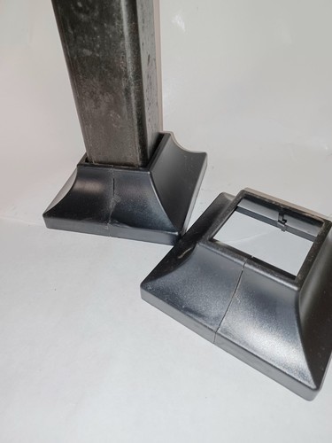 Railing Post Base cover fits 2" Posts Black SNAP-ON Plastic ABS Rail ...