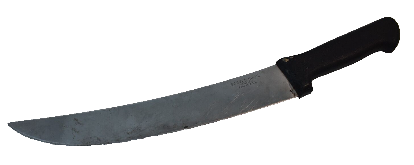 Vintage Foster Brothers Butcher Knife, 11 1/2" Blade Curved blade, USA ...