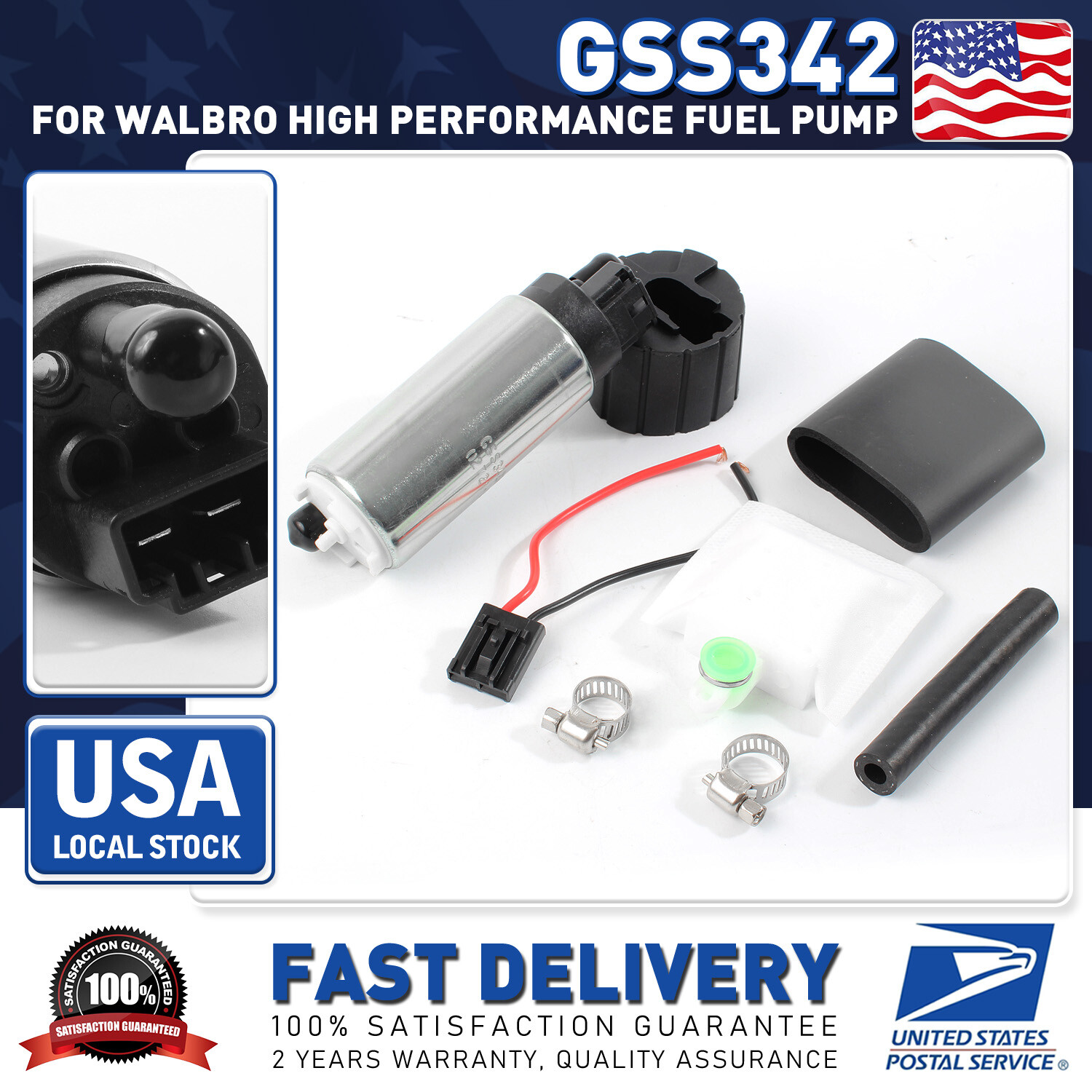 Universal For Walbro/ Ti GSS342 255 LPH High Pressure InTank Electric ...