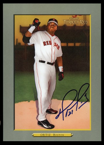 2006 Topps Turkey Red JUMBO David Ortiz HOF IP signed autographed Box ...